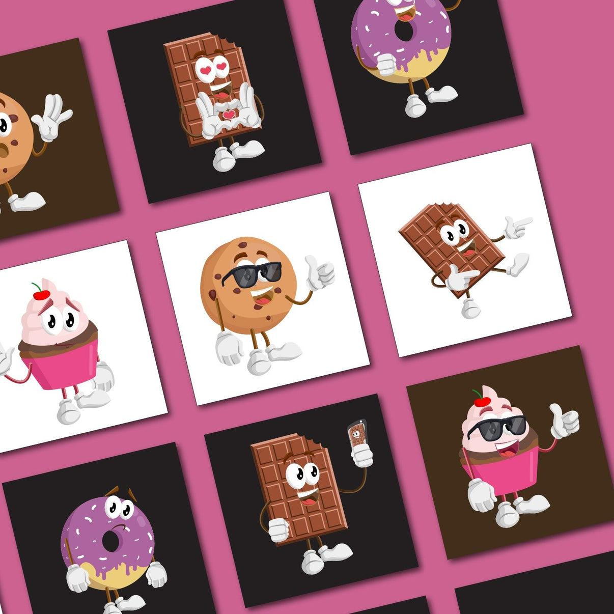 Cute Dessert Mascots Illustration Bundle – Guavanaboy